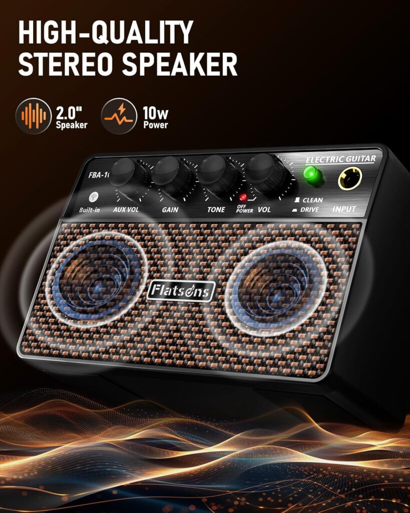 Review of FBA-10 Mini Electric Guitar Amp by Flatsons for Practice ...